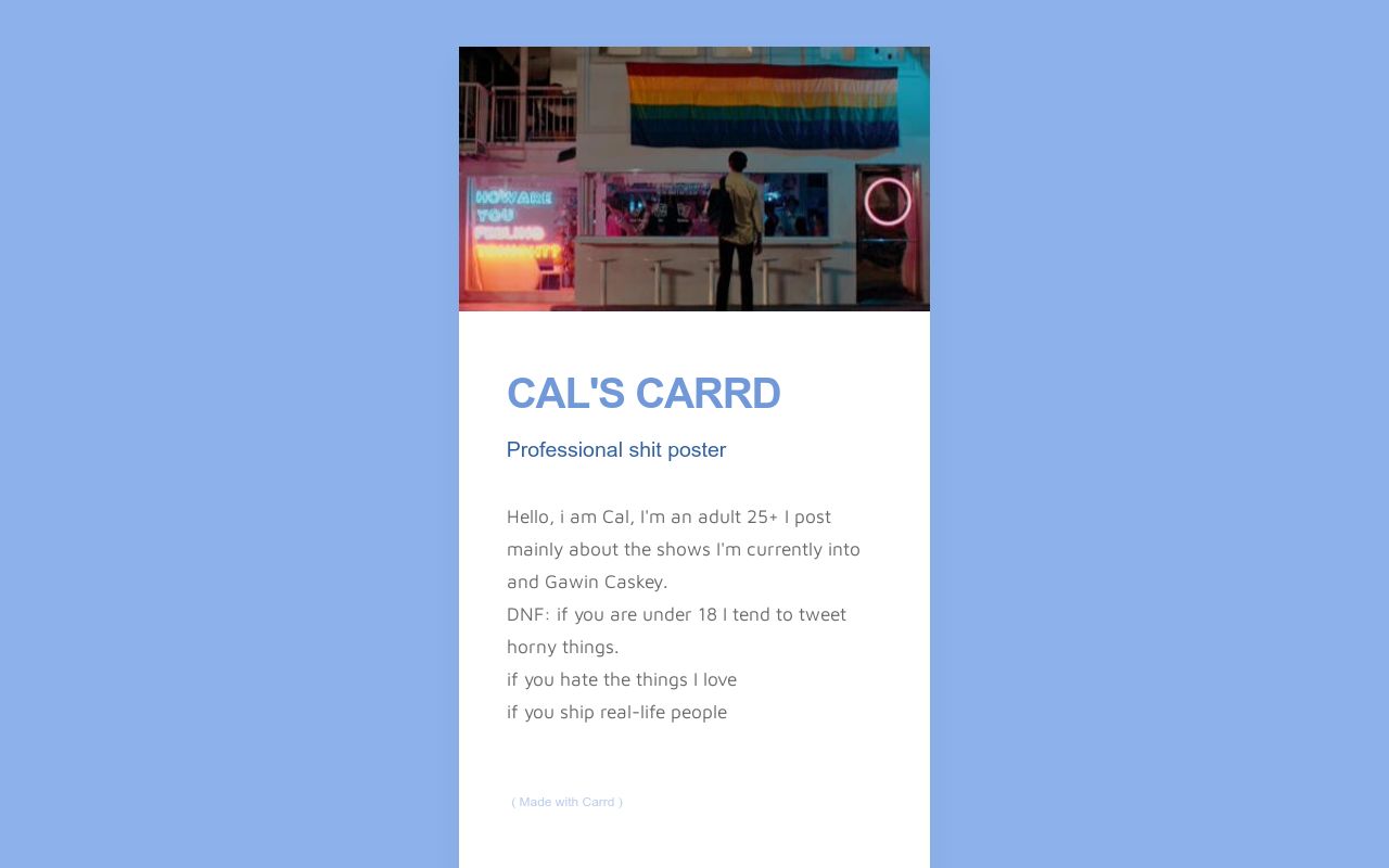 cal's new carrd